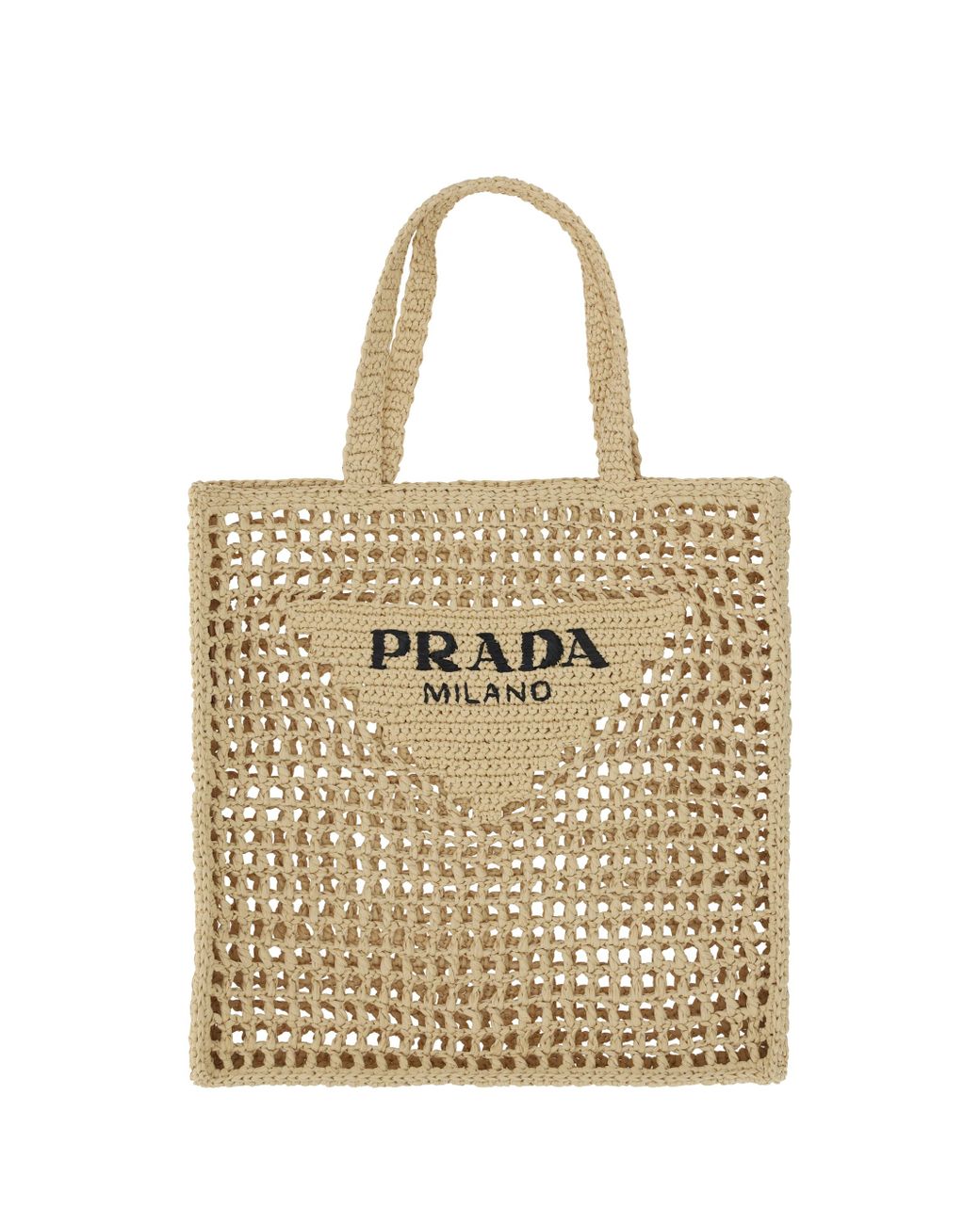 Prada Raffia Shoulder Bag in Natural | Lyst