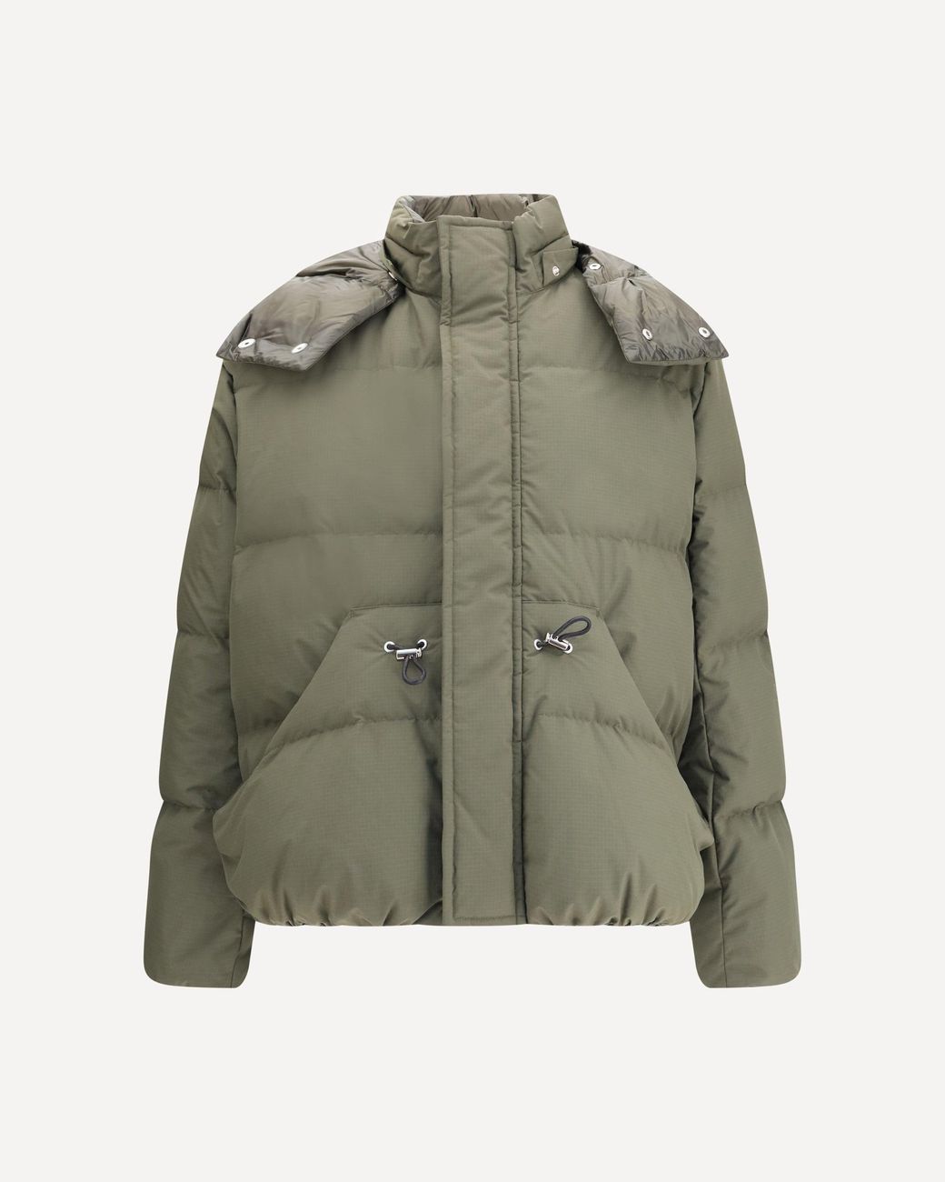 Sacai Puffer Jacket With Removable Hood in Green for Men | Lyst UK
