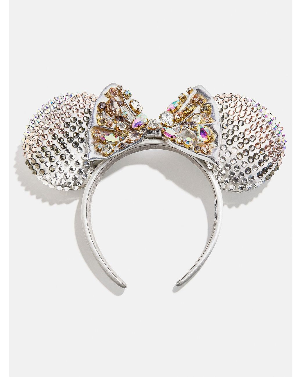 BaubleBar Disney Minnie Mouse Crystal Silver Ears Headband in White | Lyst