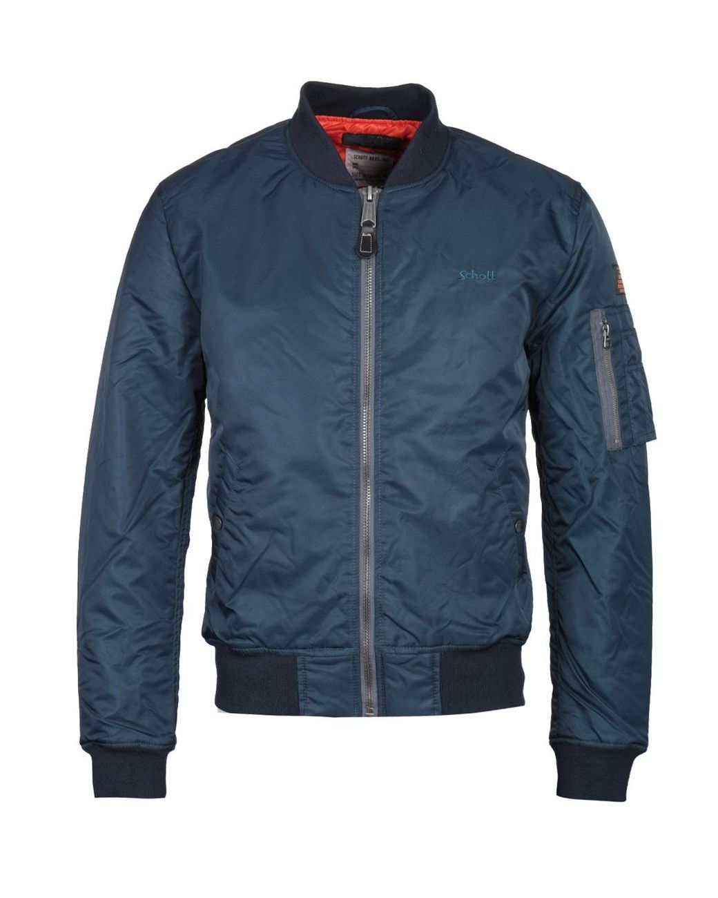 Schott Nyc Synthetic Jet 17 Navy Bomber Jacket in Blue for Men | Lyst
