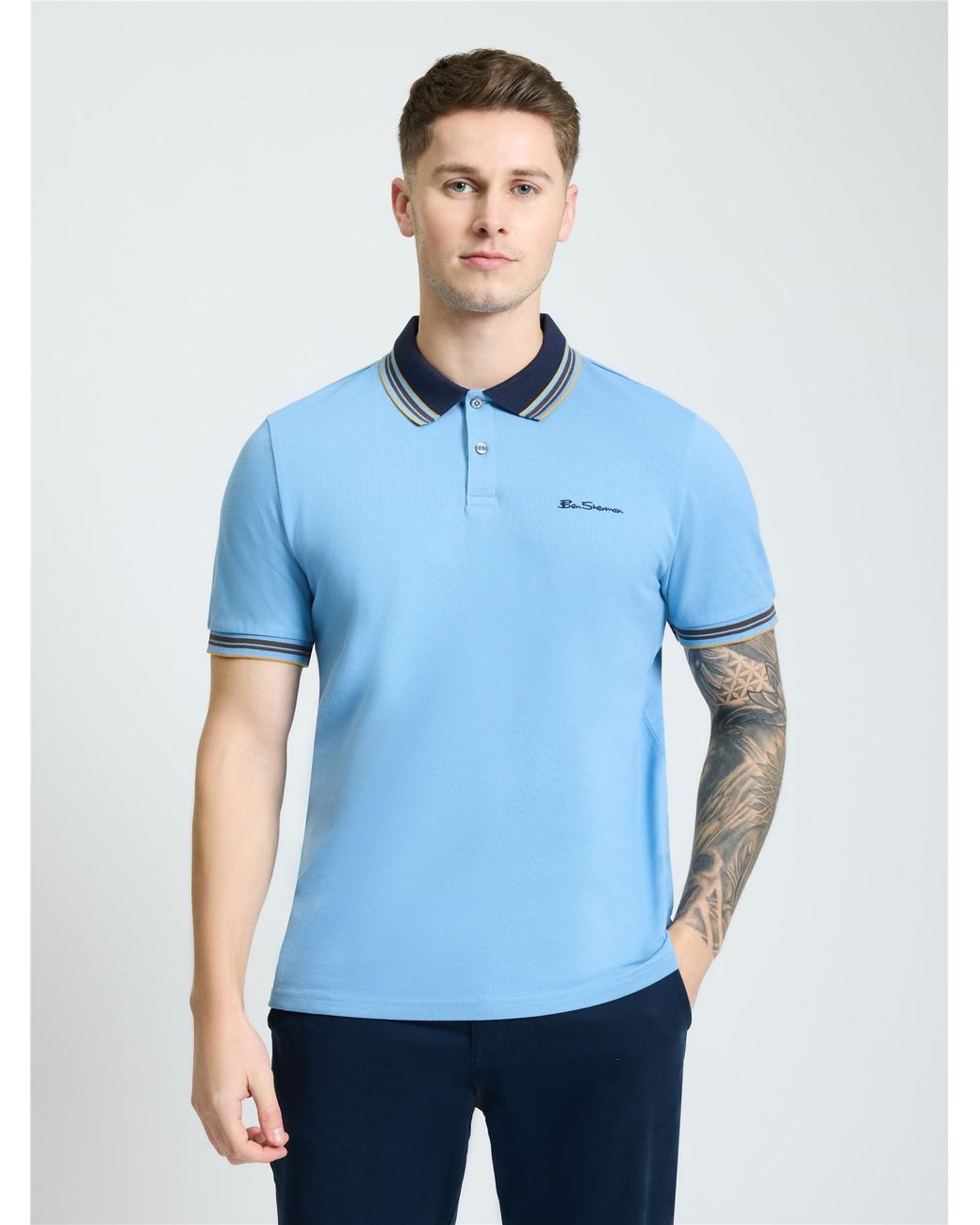 Ben Sherman House Collar Polo In in Blue for Men | Lyst UK