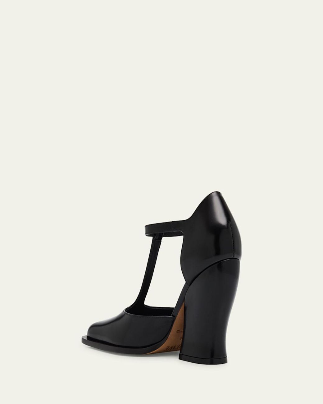Loewe Onda Leather T-Bar Pumps in White | Lyst