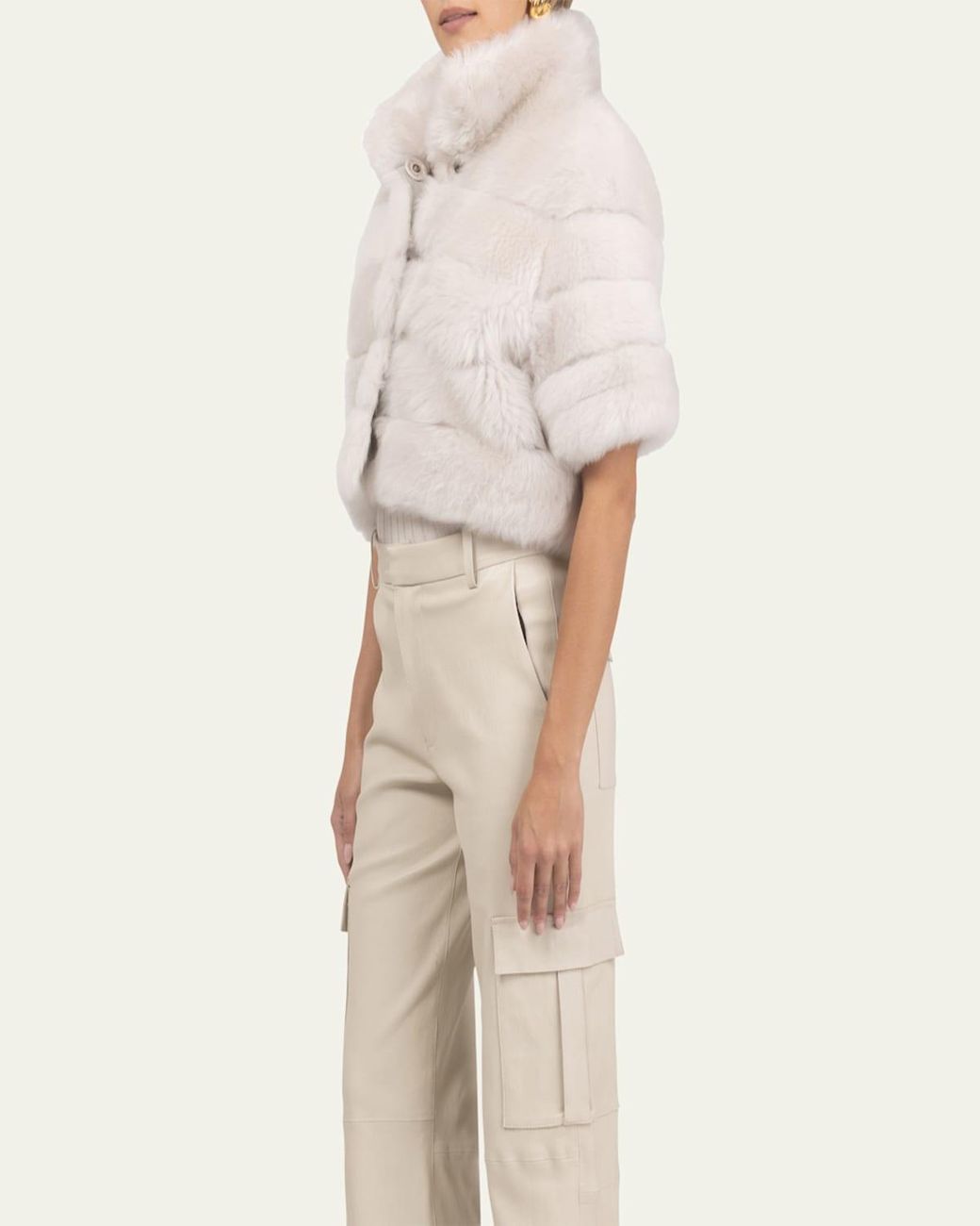 Gorski Reversible Merinillo Shearling Lamb Bolero in Natural | Lyst