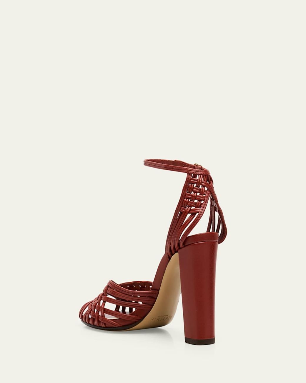 Alexandre Birman 90Mm Lilian Woven Leather Sandals in Pink | Lyst