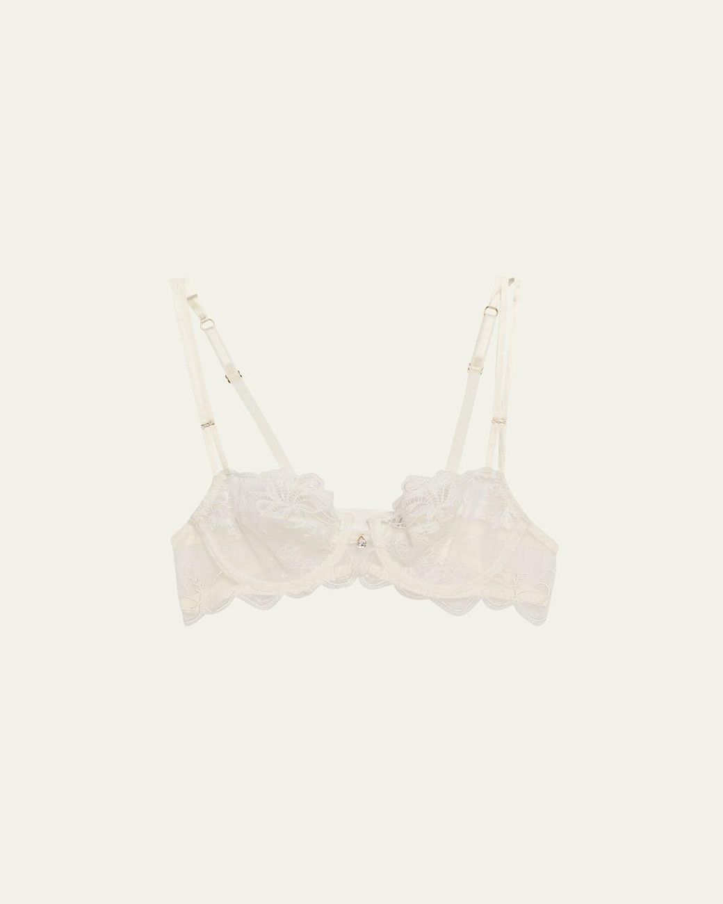 Lise Charmel Bellissime Amour Lace & Tulle Demi Bra in Natural | Lyst