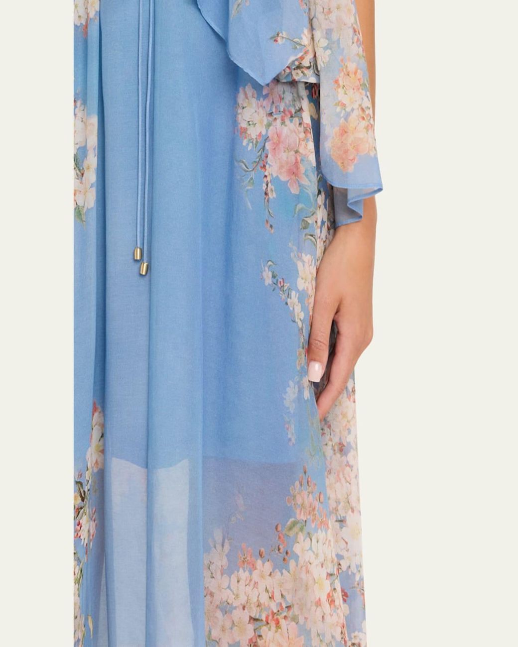 Zimmermann Cascadian Tiered Maxi Dress in Blue | Lyst