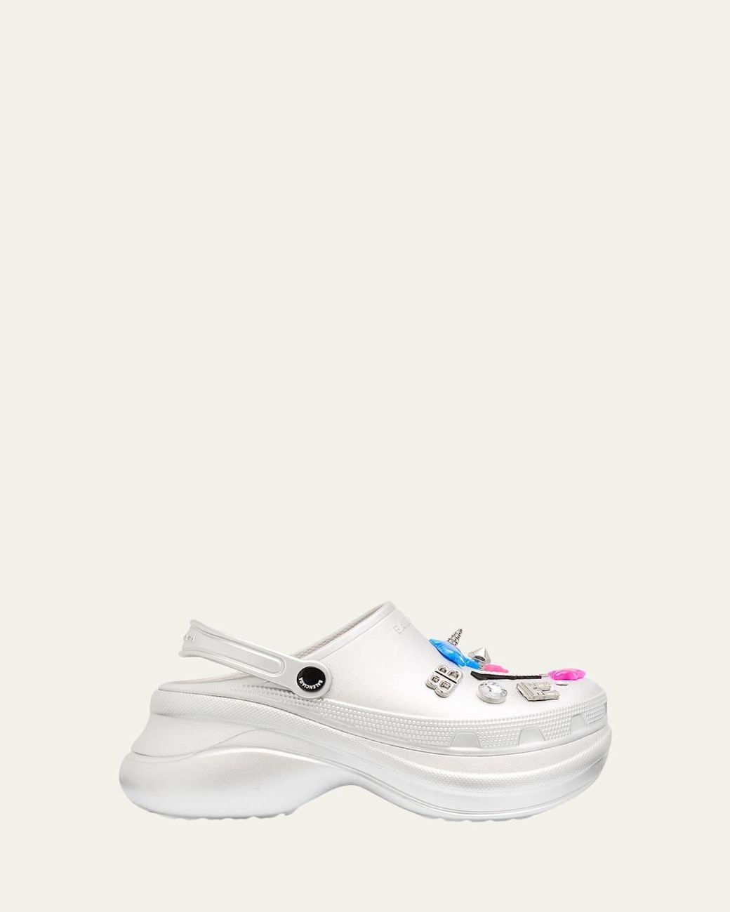 Balenciaga X Crocs Rubber Clog Platform Mules in Natural | Lyst