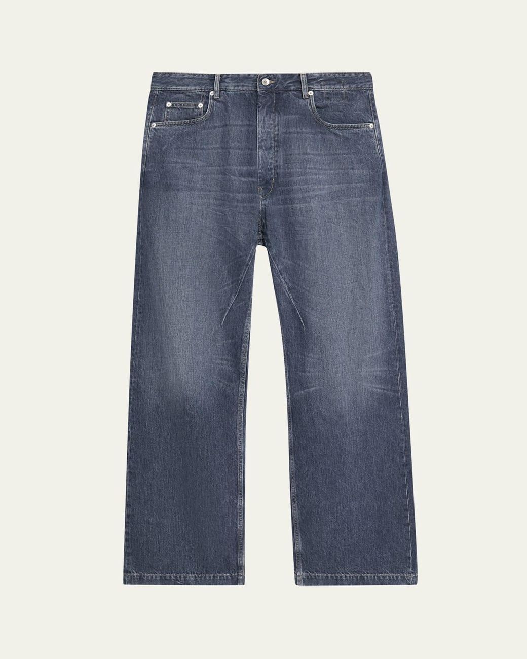 Rick Owens Washed Denim Wide-Leg Jeans in Blue for Men | Lyst