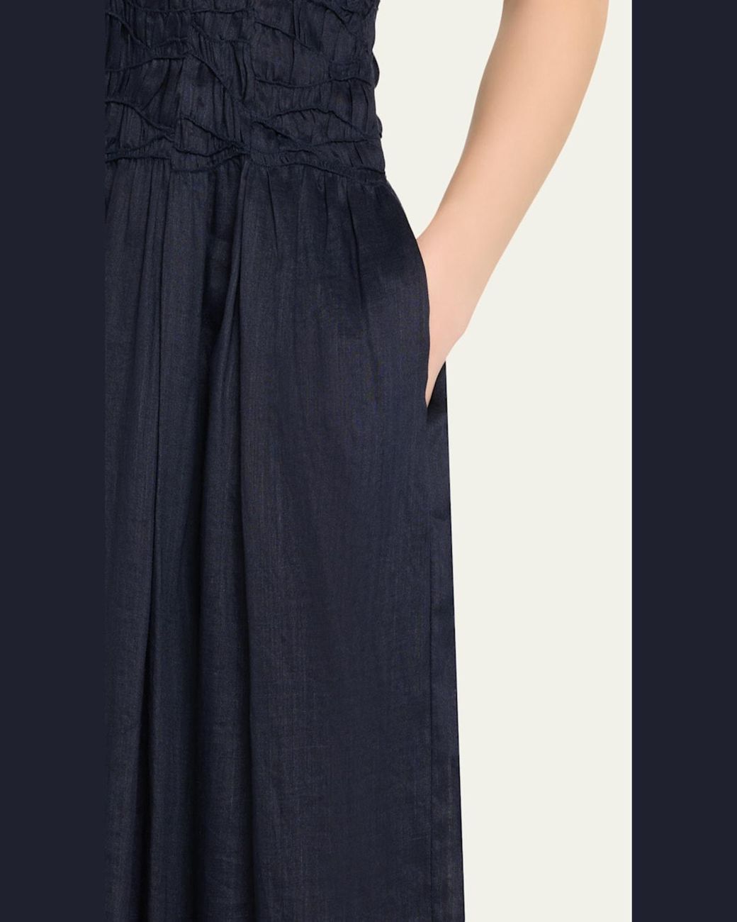 Sea Imogen Ramie Midi Dress in Blue | Lyst