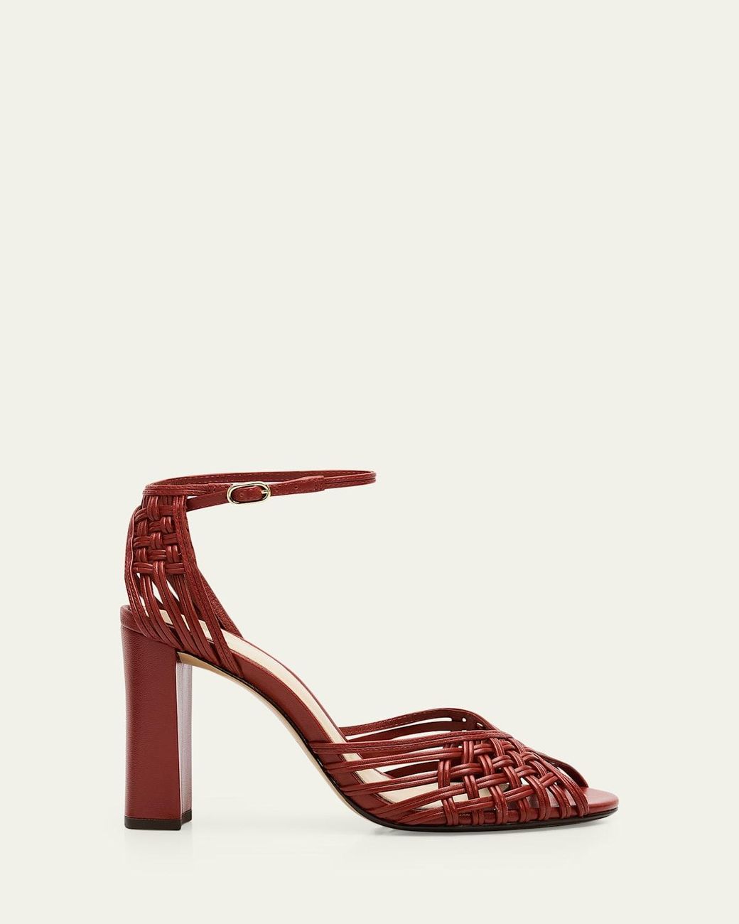 Alexandre Birman 90Mm Lilian Woven Leather Sandals in Pink | Lyst