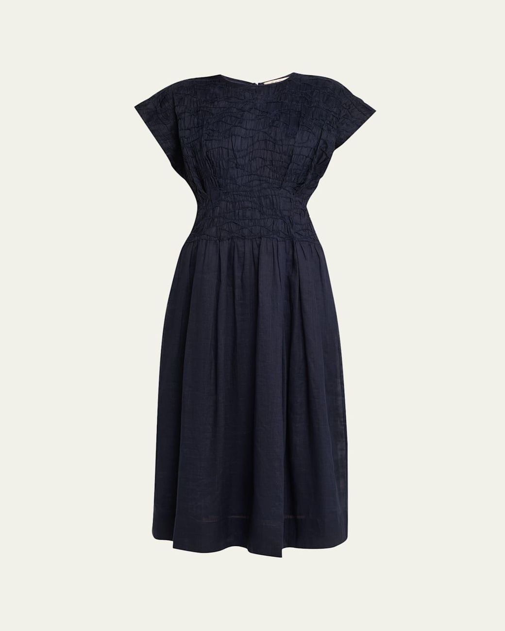 Sea Imogen Ramie Midi Dress in Blue | Lyst
