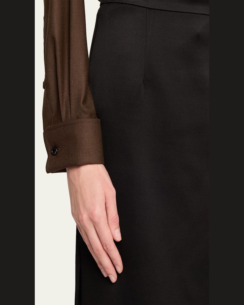 Loro Piana Tessa Wool-Silk Skirt in Black | Lyst