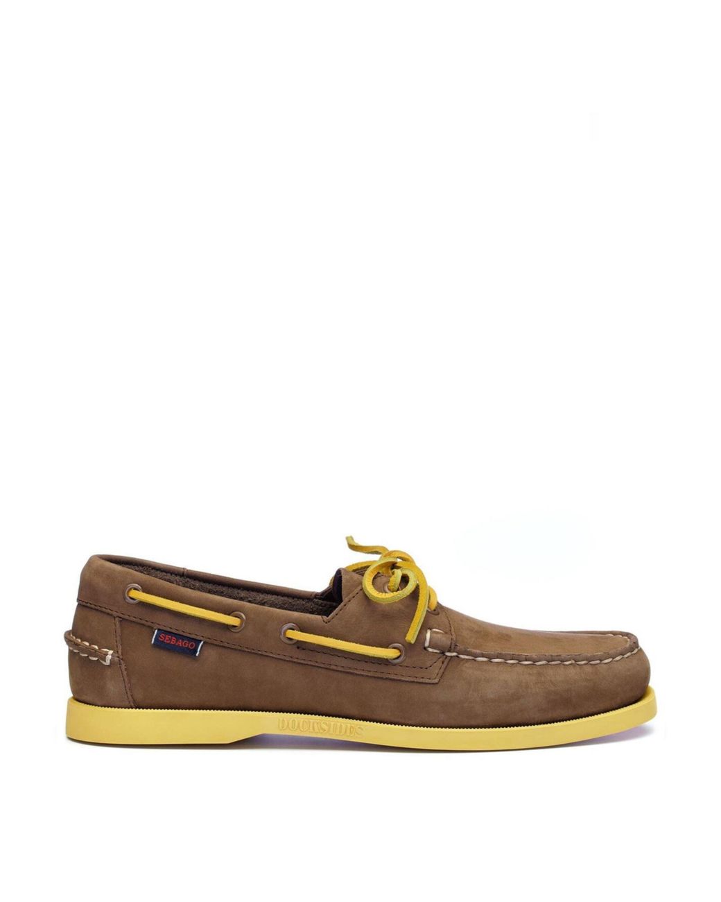 Sebago Docksides Portland Nubuk Boat Shoes in Brown for Men | Lyst