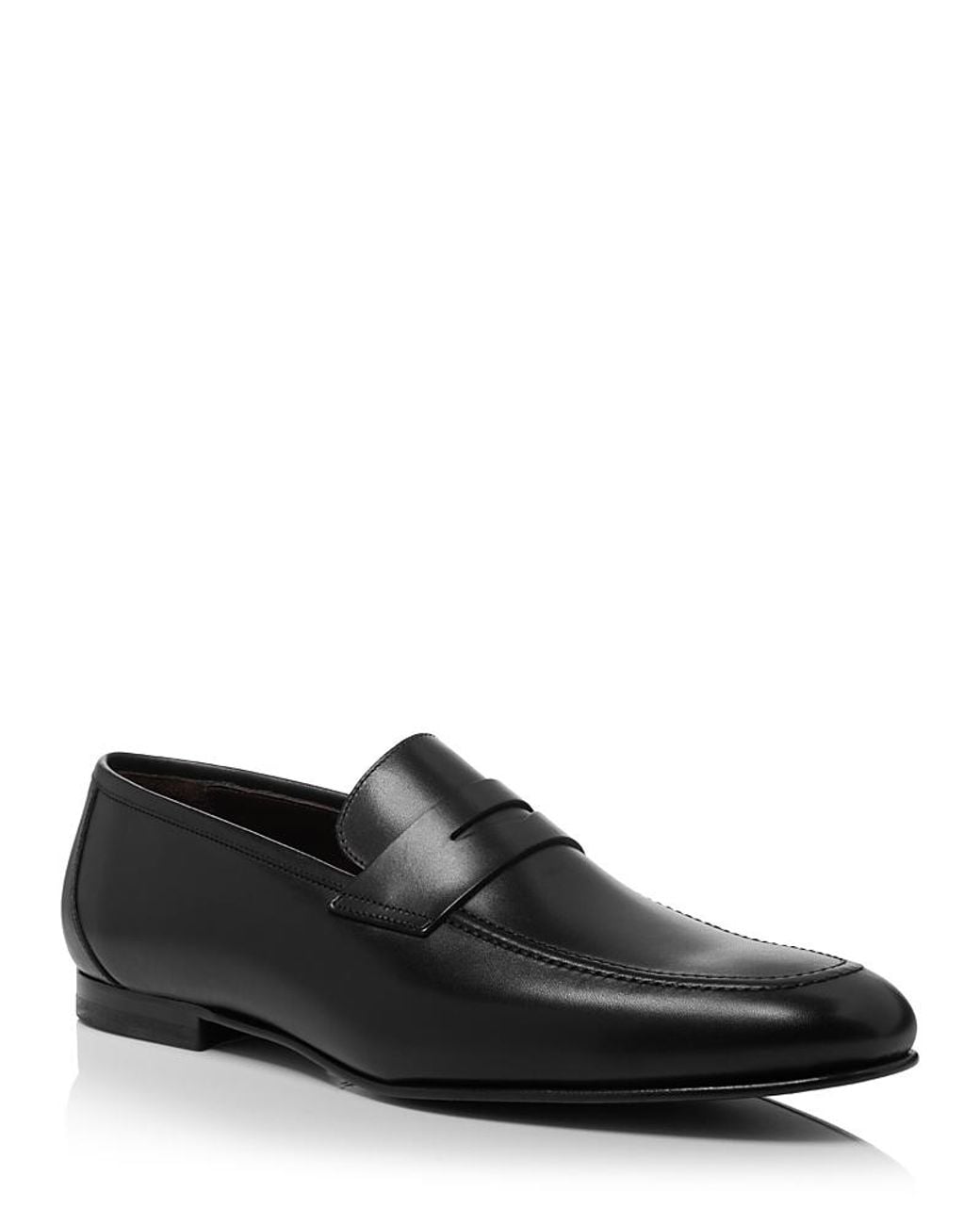 To Boot New York Aldrin Leather Penny Loafers in Black for Men | Lyst
