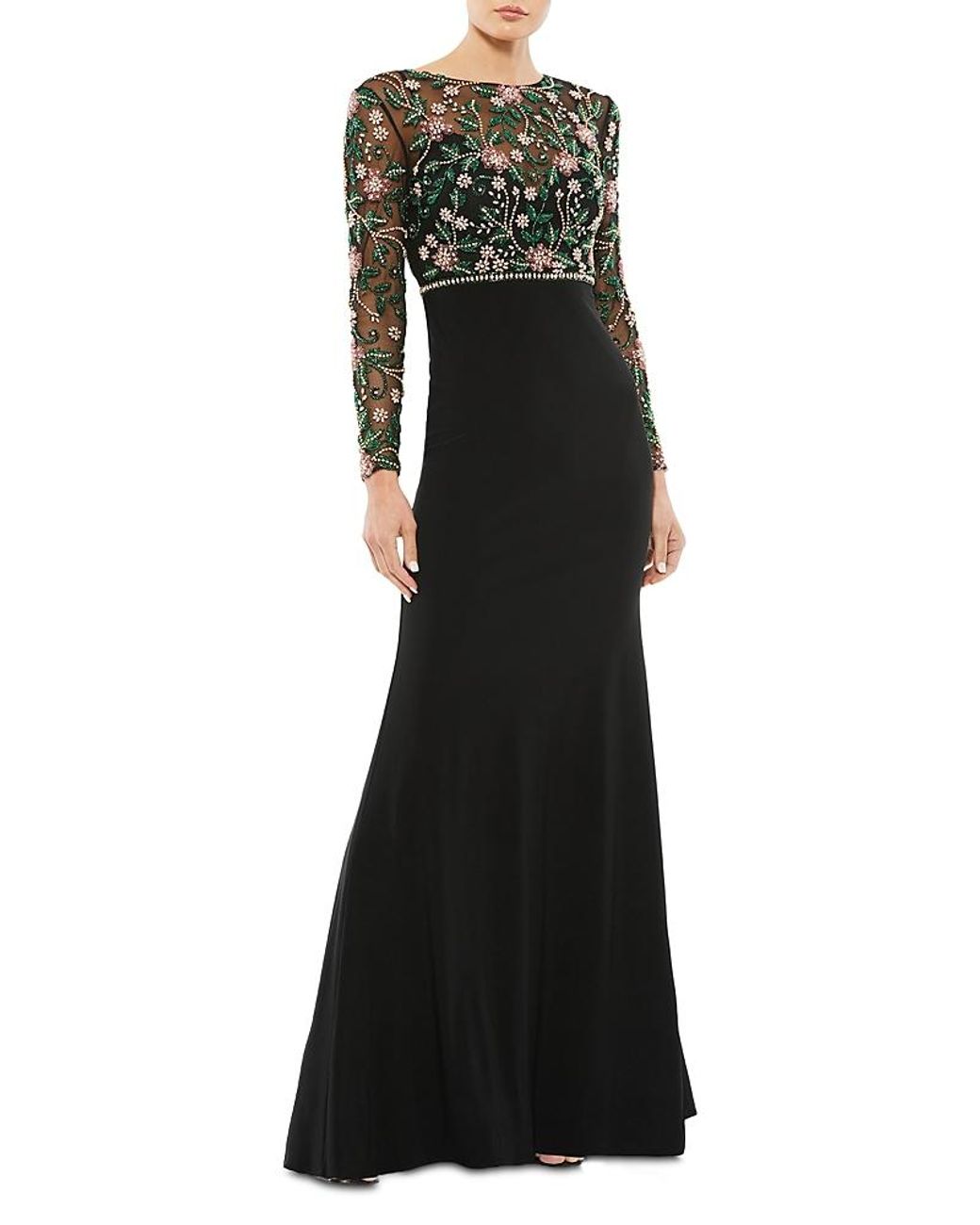 Mac Duggal Embellished Gown in Black | Lyst