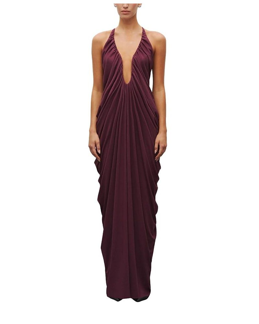 HEIRESS BEVERLY HILLS The Draped Halter Gown in Purple | Lyst