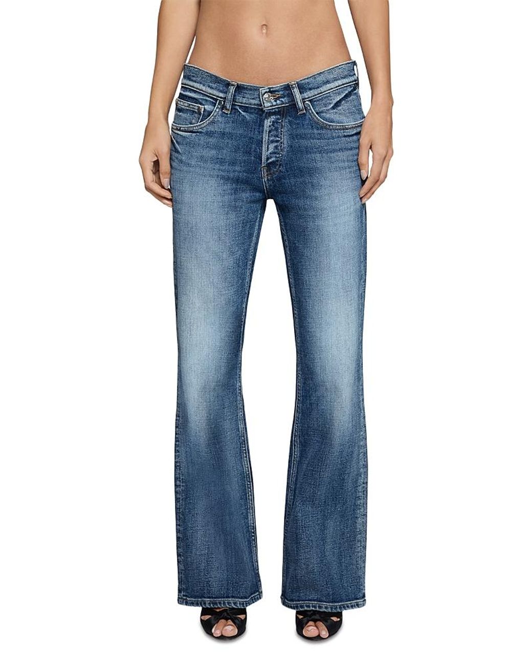 EB DENIM Miley Slouchy Mid Rise Bootcut Jeans in Blue | Lyst