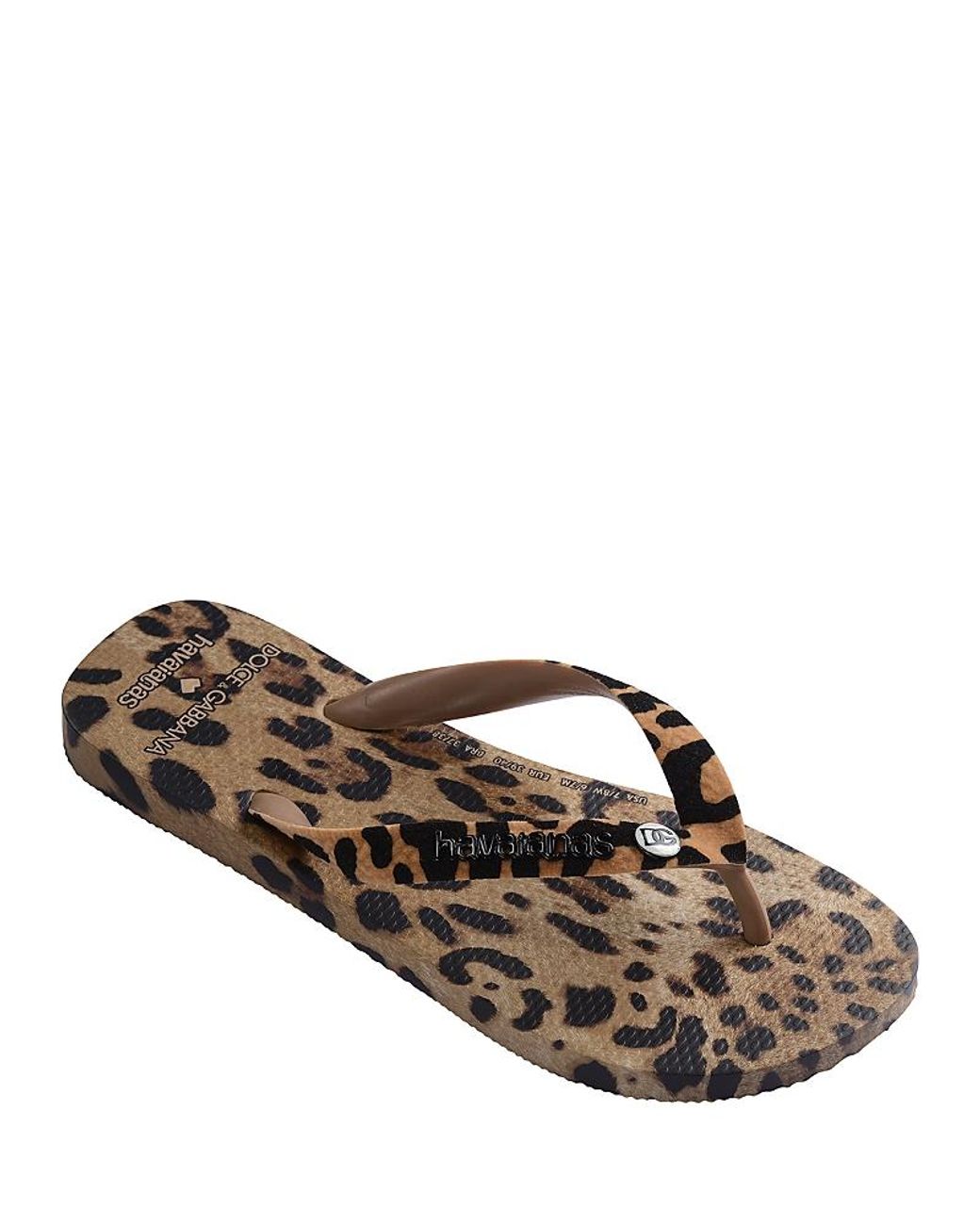 Havaianas Top Dolce & Gabbana Leopard Flip-Flops in Brown | Lyst