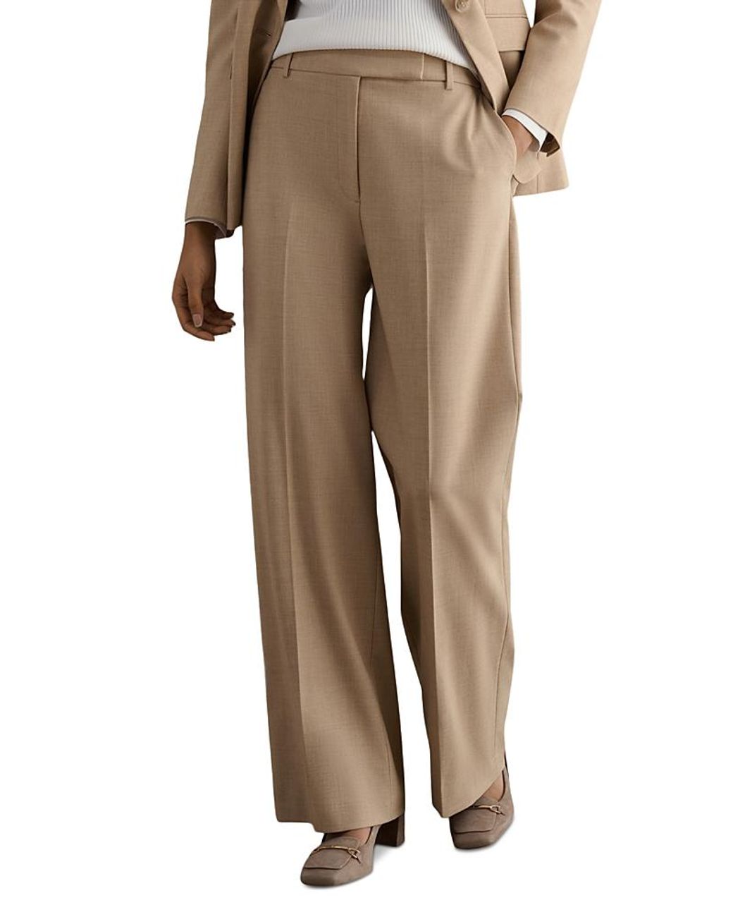 Hobbs Ashleen Wide Leg Pants in Natural | Lyst