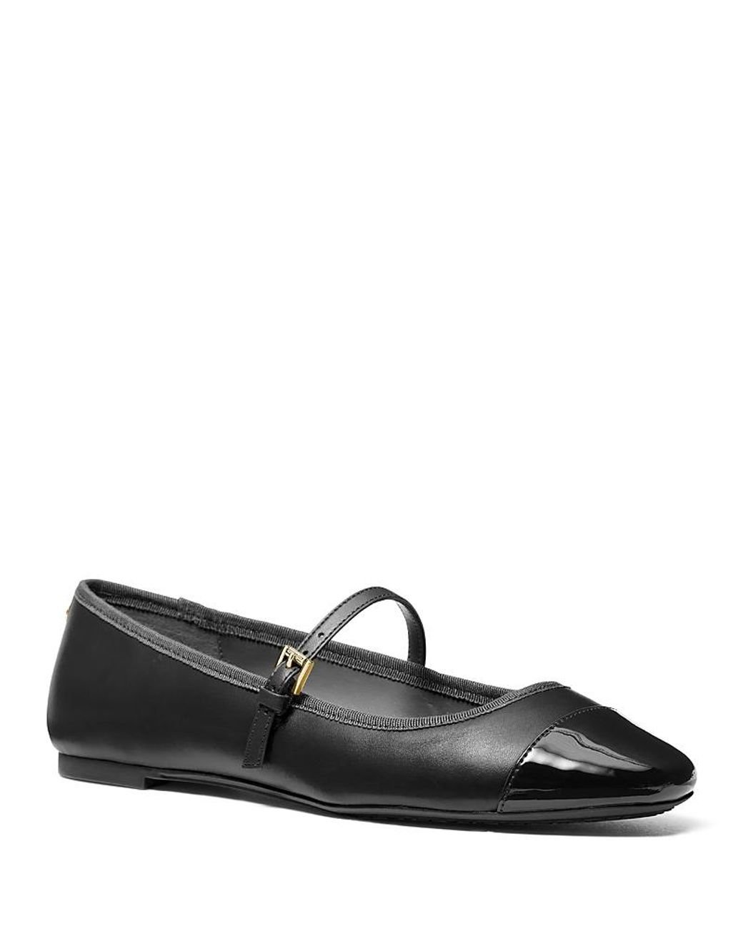 Michael Kors Mae Flex Buckled Ballet Flats in Black | Lyst