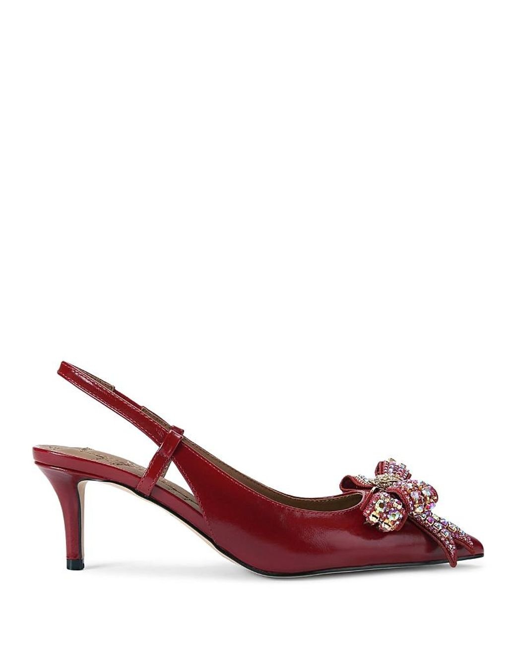 Kurt Geiger Belgravia Bow Slingback Pumps in Red | Lyst