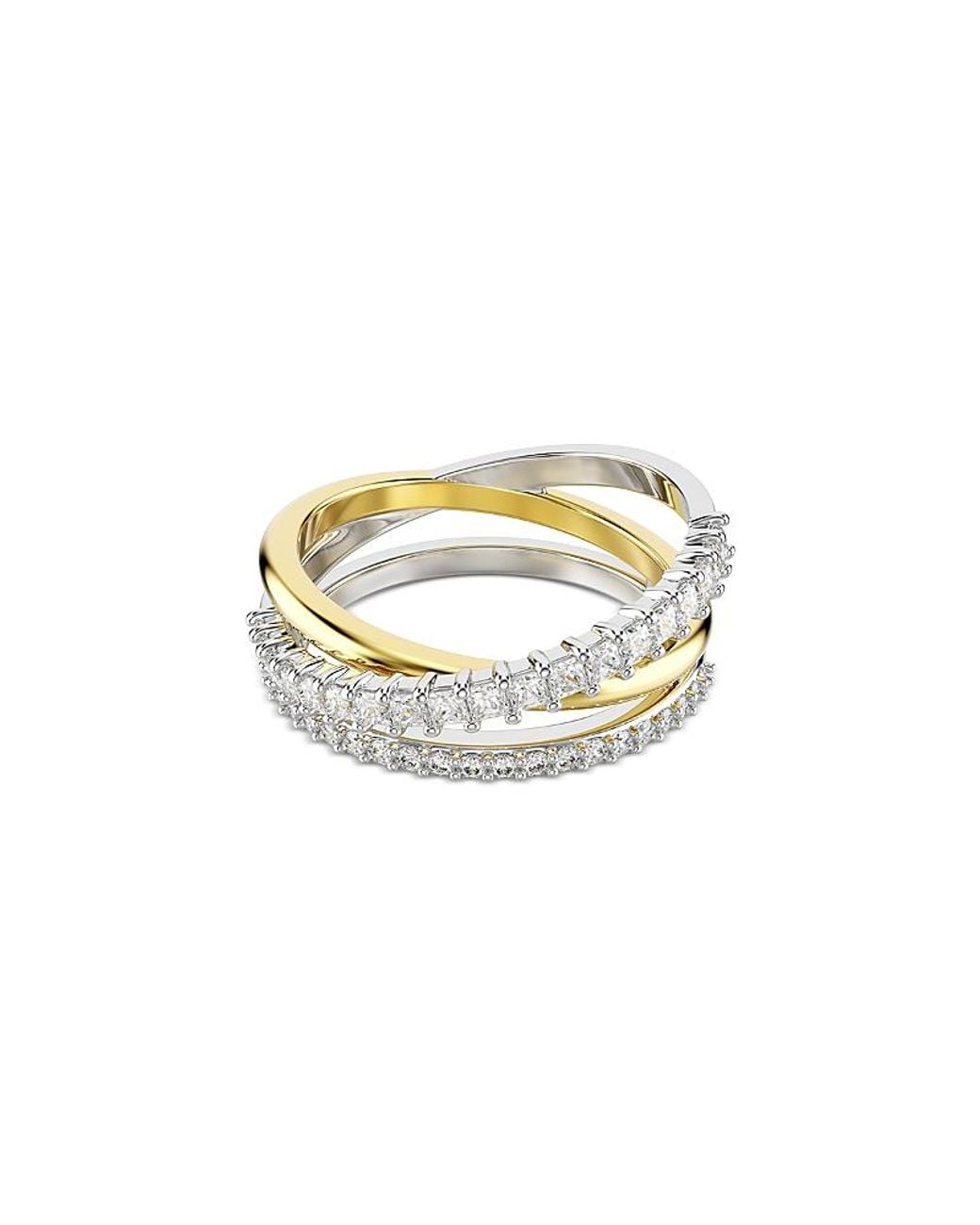 Swarovski Hyperbola Layered Ring in White | Lyst