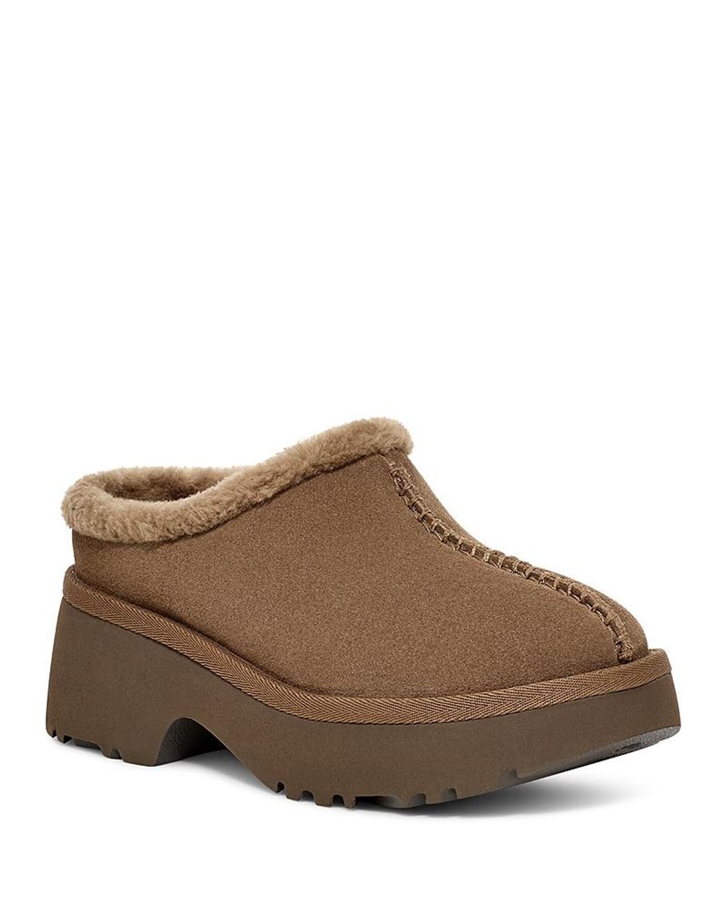 UGG New Heights Cozy Clogs in Brown | Lyst