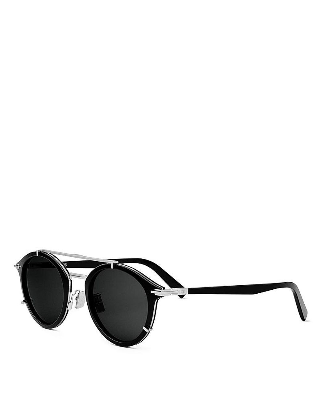 Dior Blacksuit Ri Round Sunglasses, 50Mm in White for Men | Lyst