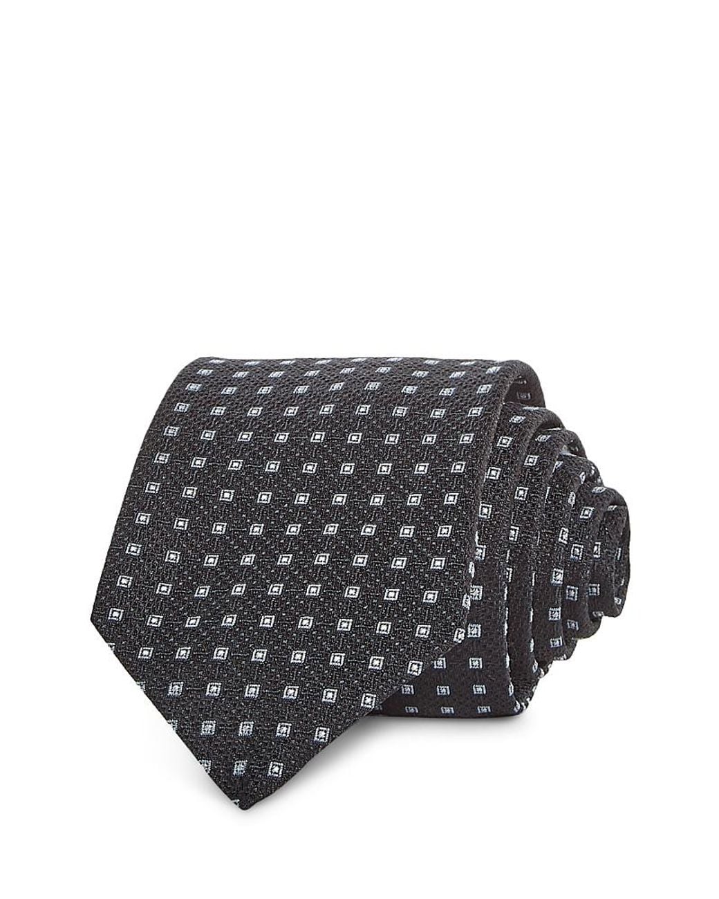 BOSS Silk Classic Grid Tie in Gray for Men | Lyst