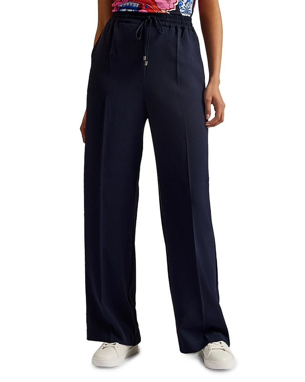 Ted Baker Wide Leg Jogger Pants in Blue | Lyst