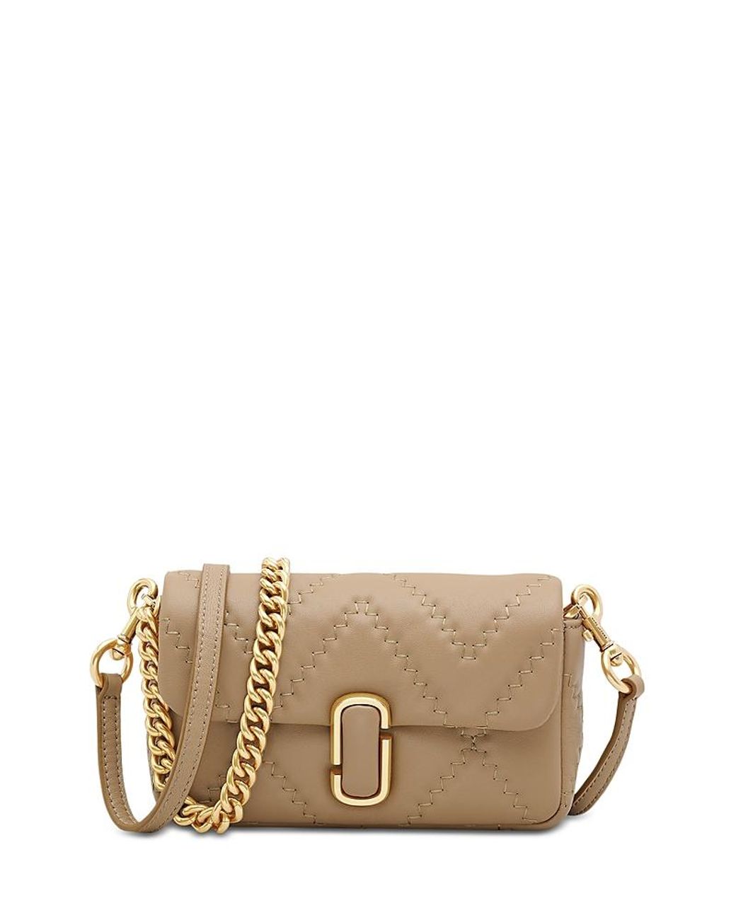 Marc Jacobs Mini Quilted Leather Shoulder Bag in Natural | Lyst