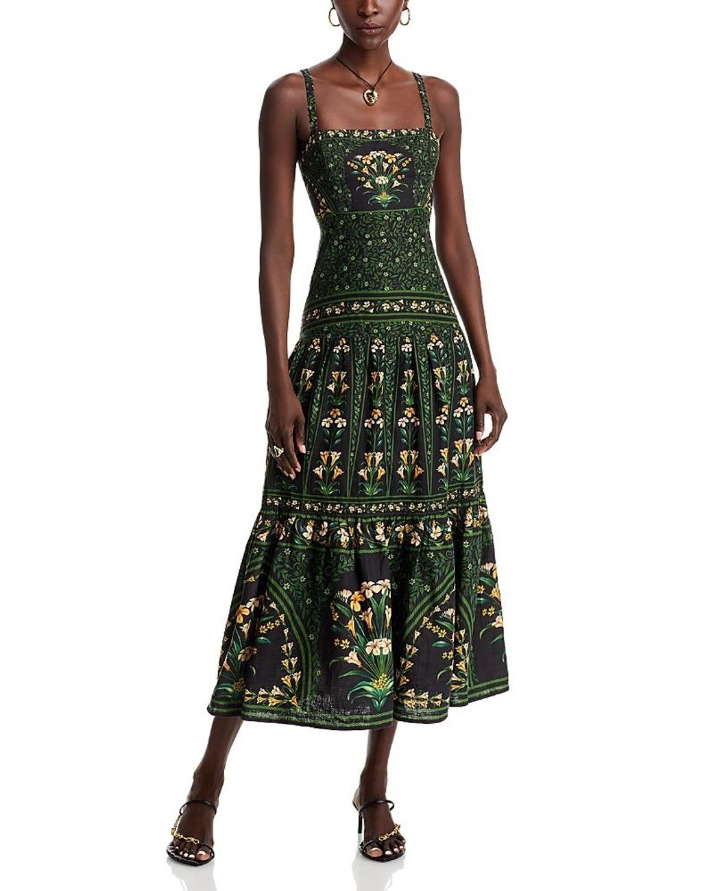 FARM Rio Flowers Arch Sleeveless Maxi Dress in Green | Lyst