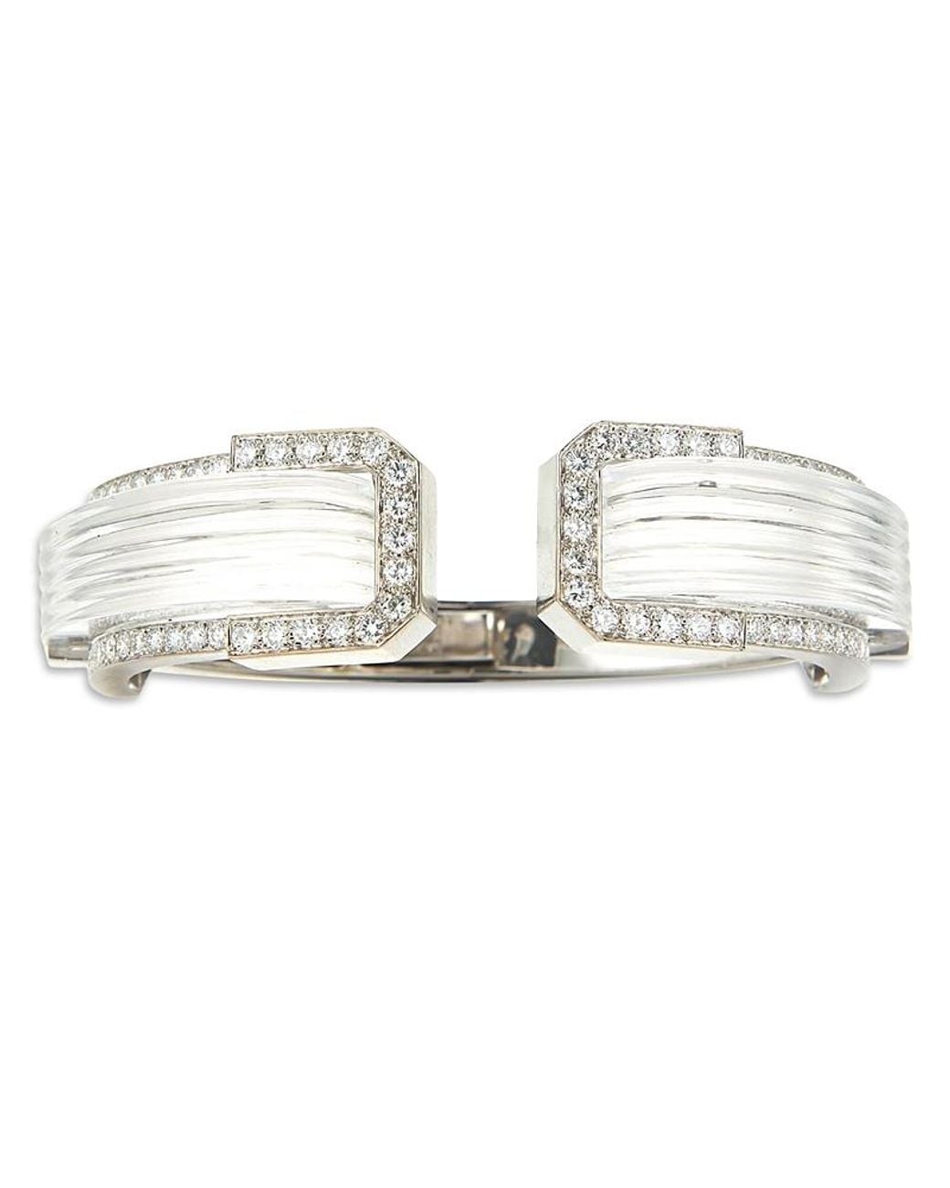 David Webb Platinum & 18K Twilight Carved Rock Crystal & Diamond Night ...