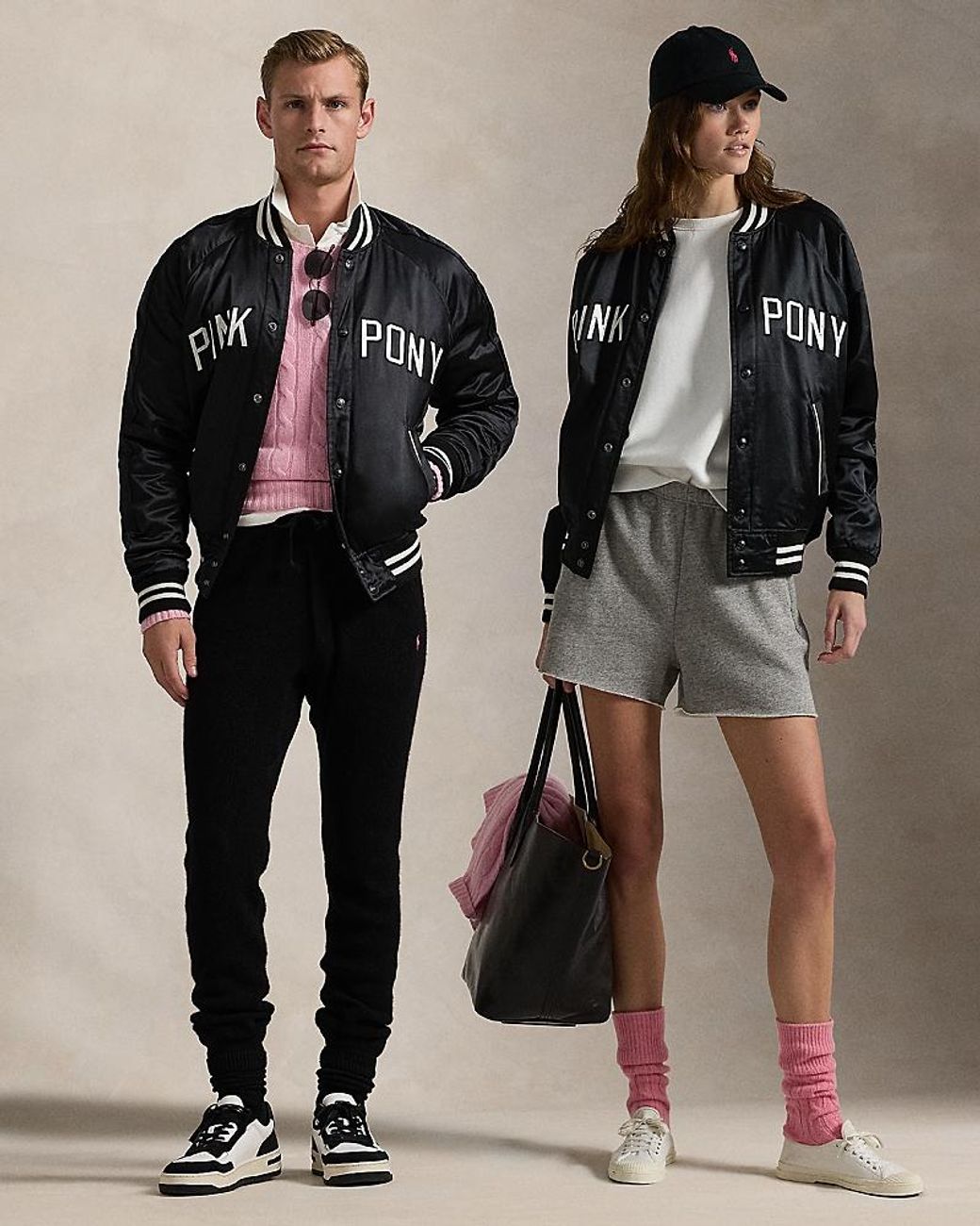 Polo Ralph Lauren Satin Pony Bomber Jacket in Black for Men | Lyst