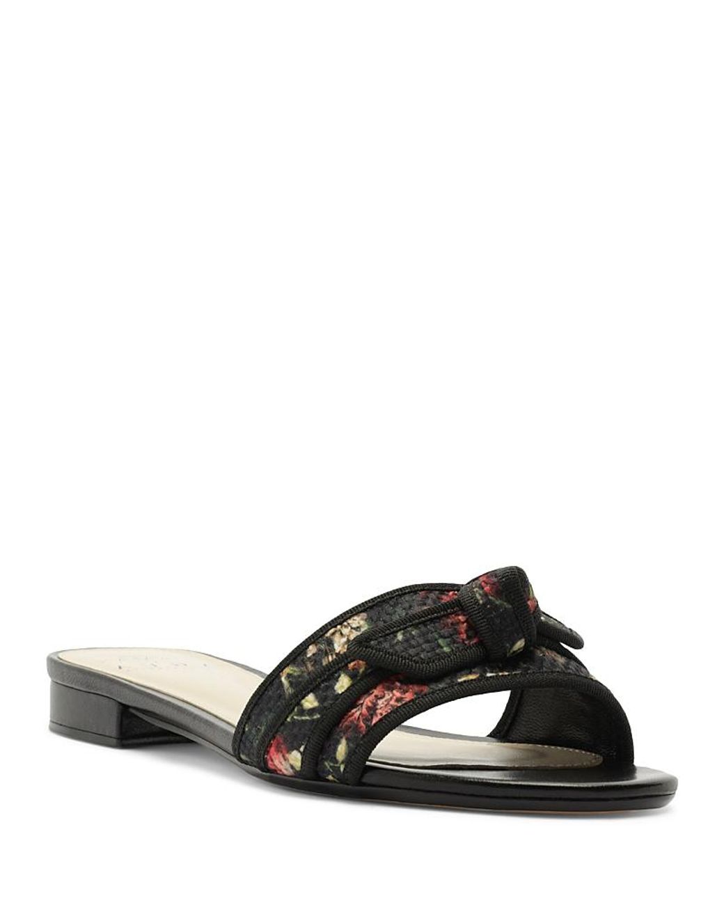 Alexandre Birman Grossgrain Bow Slides in Black | Lyst
