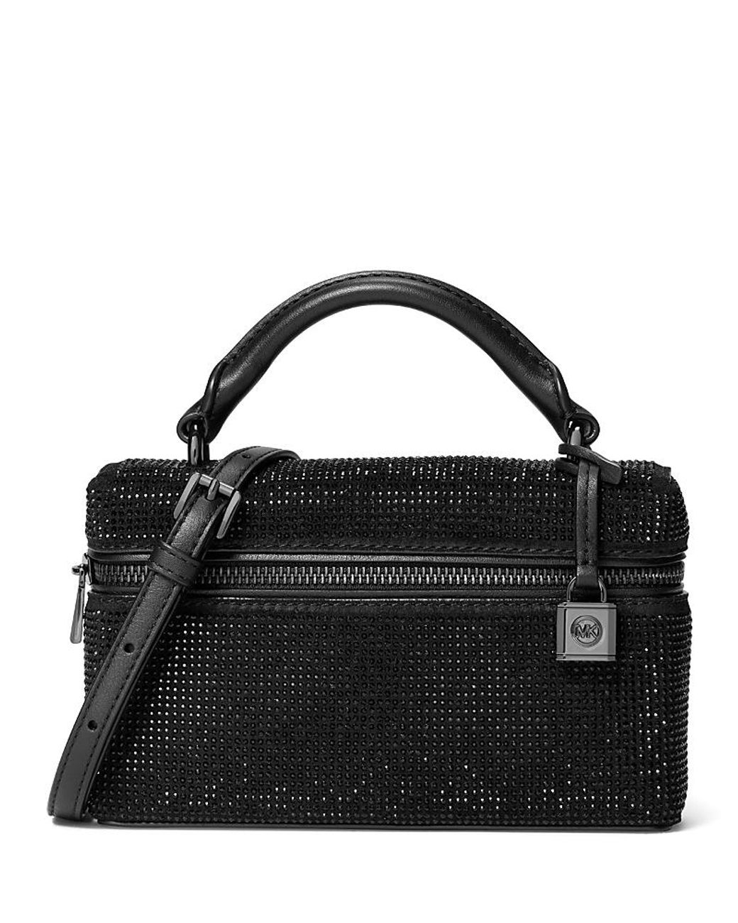 Michael Kors Jana Extra Small Leather Crossbody Bag in Black | Lyst