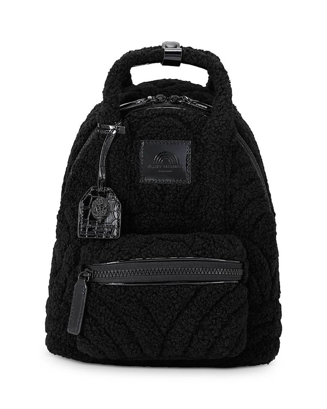 Kurt Geiger Southbank Small Faux Fur Backpack in Black | Lyst