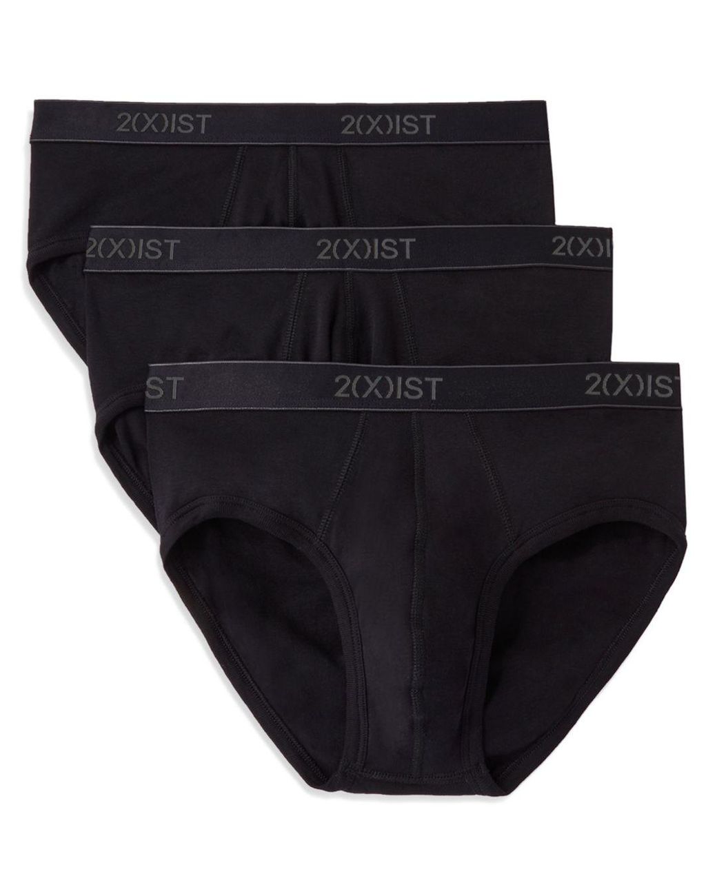 2xist Cotton 2(x)ist Pack Of 3 Fly Front Briefs in Black for Men - Save ...