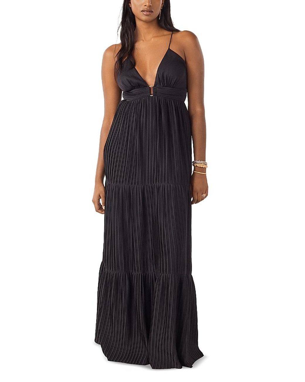 Ba&sh Wasta Tiered Maxi Dress in Black | Lyst