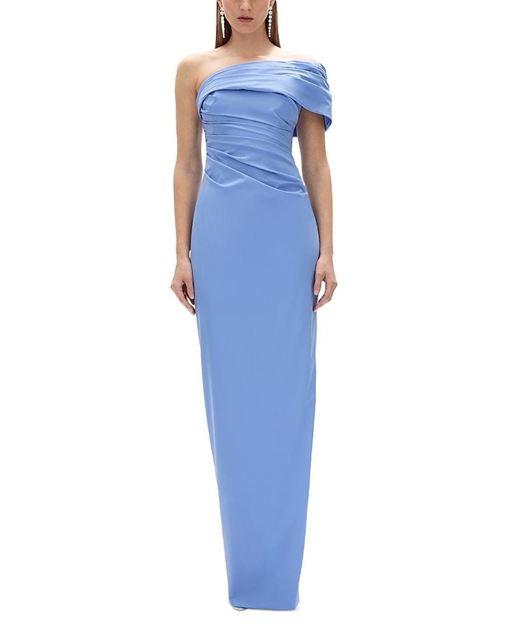 Rachel Gilbert Gale Off-The-Shoulder Gown in Blue | Lyst