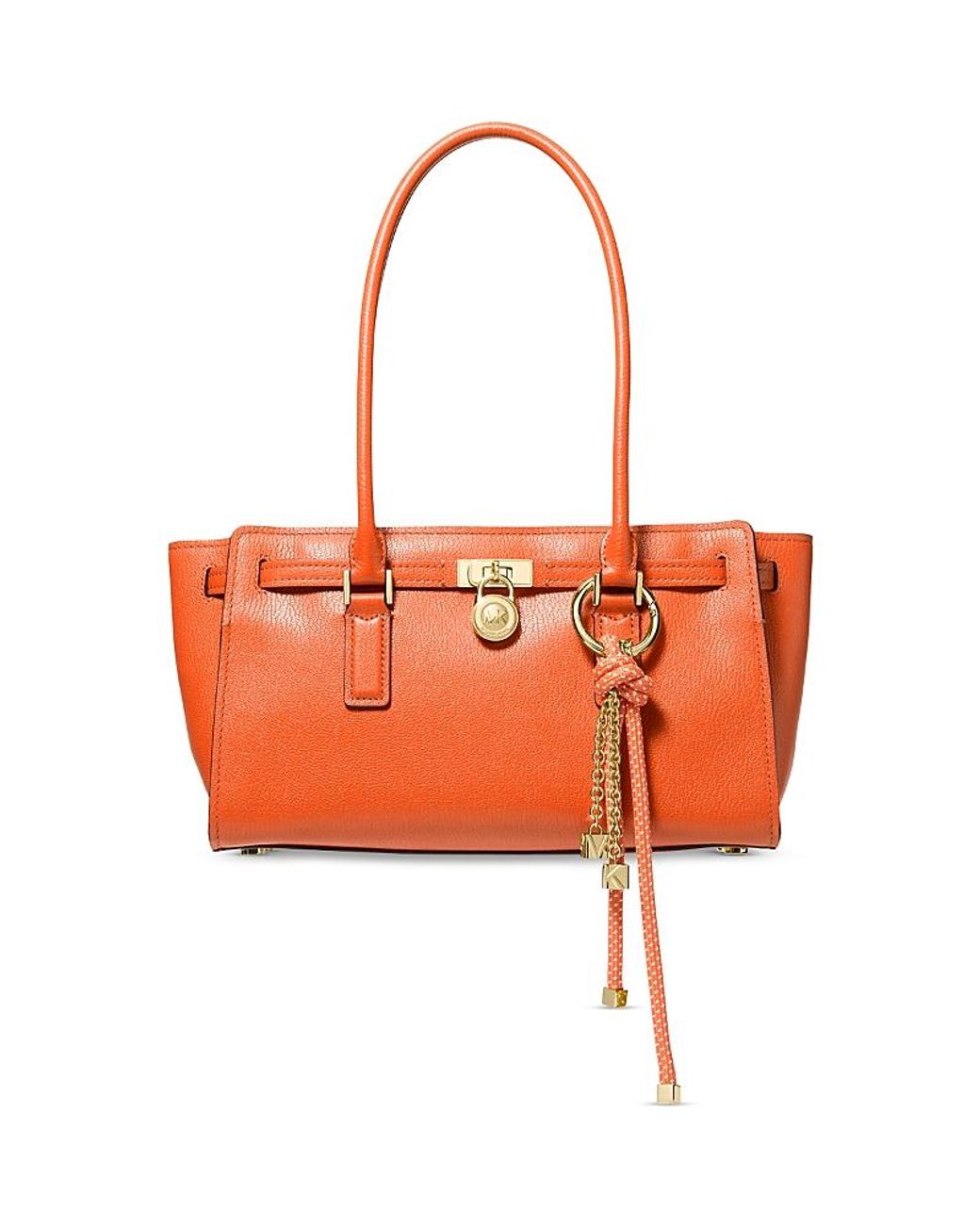 Michael Kors Hamilton Moderne Small East/West Shoulder Tote in Orange ...