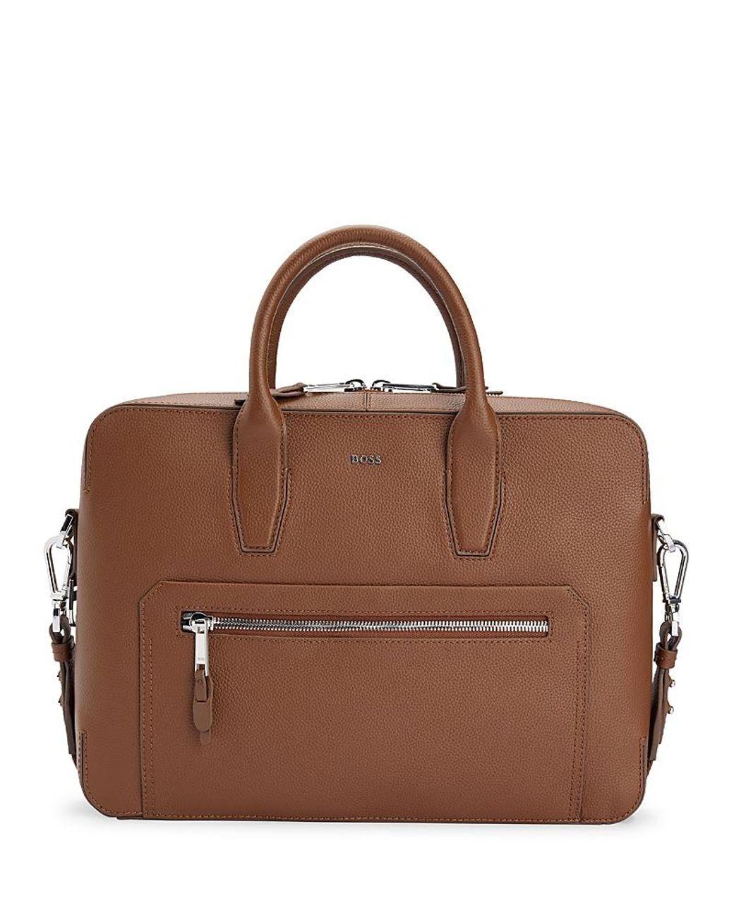 BOSS Highway Leather Document Case in Brown for Men | Lyst