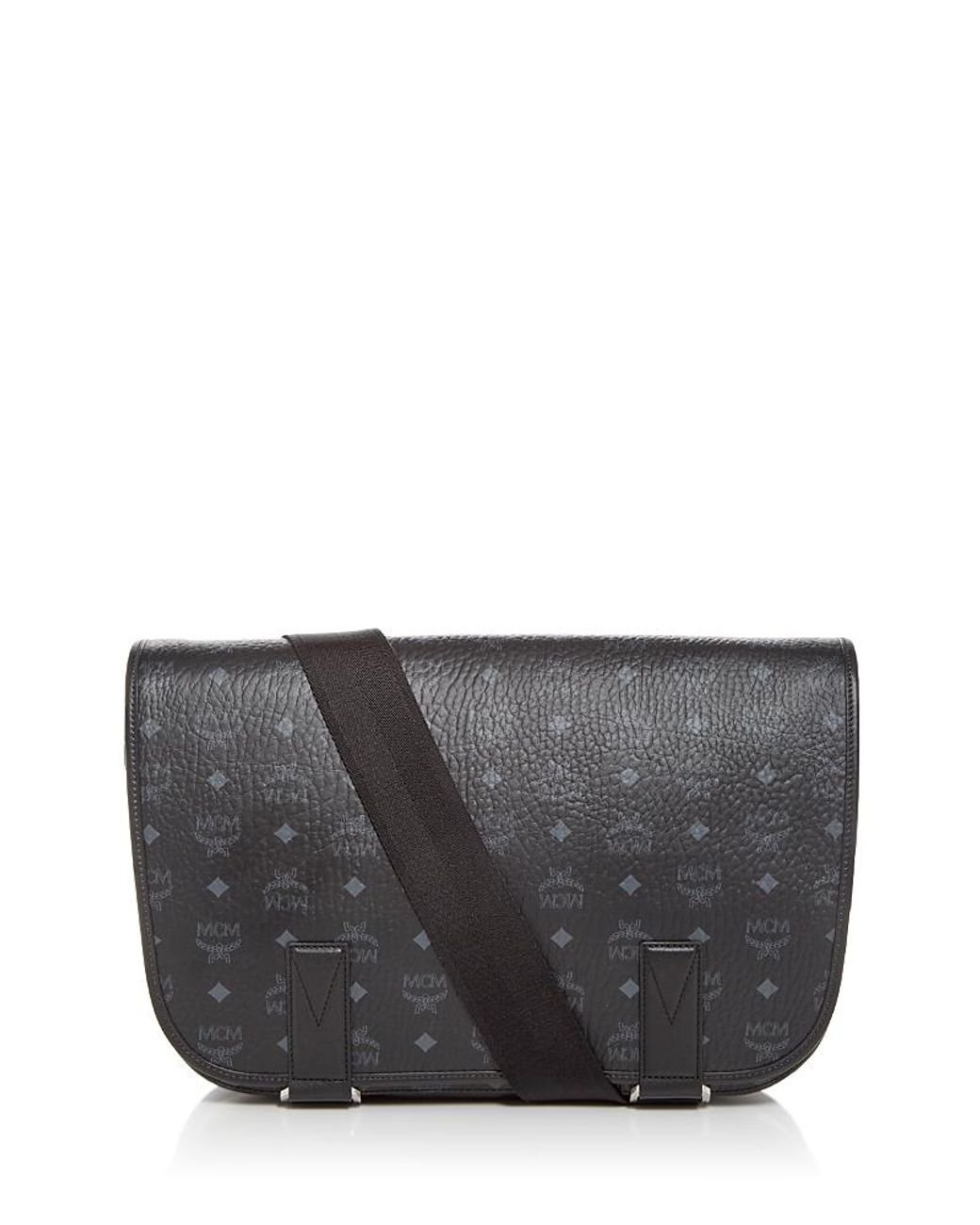 MCM Aren Visetos Messenger Bag in Gray for Men | Lyst