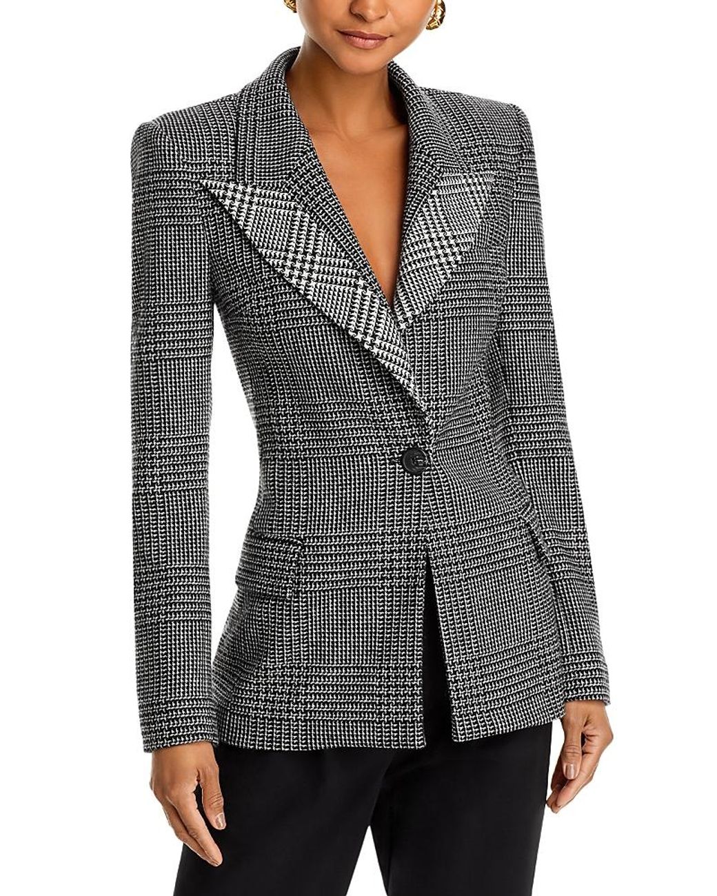 Sergio Hudson Peak Lapel Jacket in Gray | Lyst