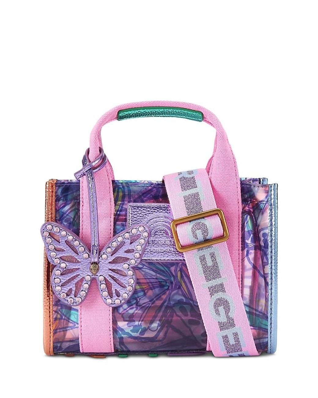 Kurt Geiger Southbank Extra Small Vinyl Tote in Purple | Lyst
