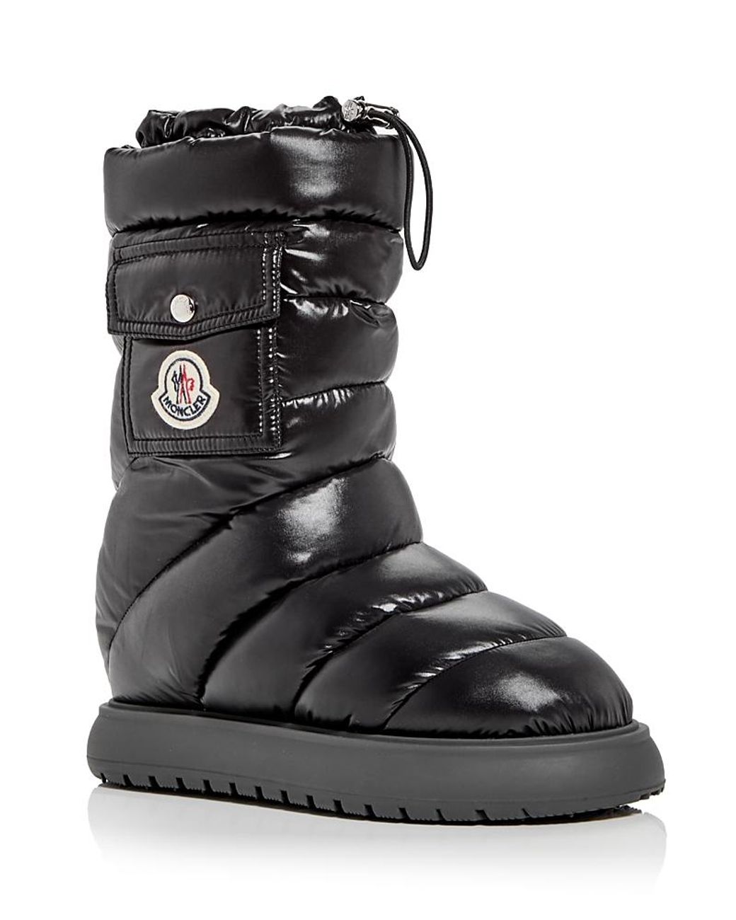Moncler Gaia Quilted Cold Weather Boots in Black | Lyst