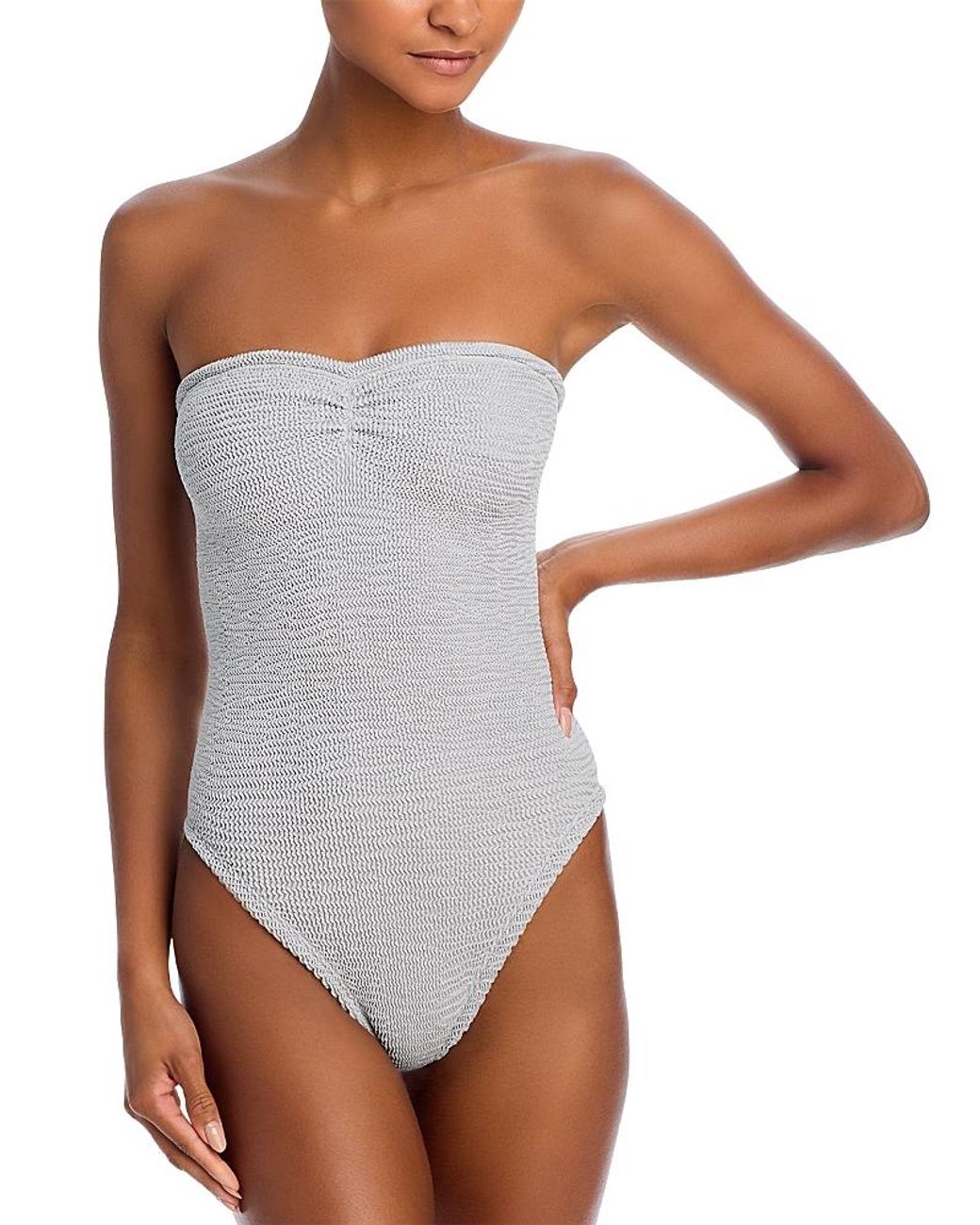 Hunza G Brooke Seersucker One Piece Swimsuit in White | Lyst Hunza G Brooke Seersucker One Piece Swimsuit in White | Lyst