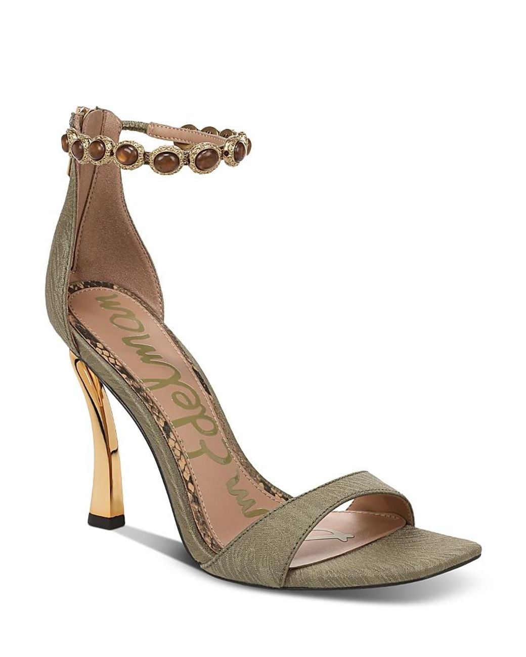 Sam Edelman Lyra Ankle Strap Sandals in Metallic | Lyst