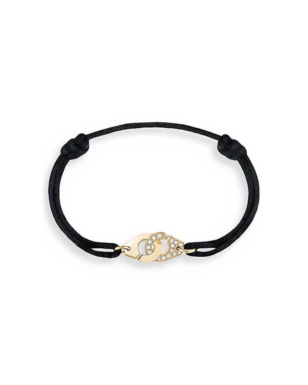 Dinh Van 18K Menottes R10 Diamond Intertwined Handcuff Charm Adjustable ...
