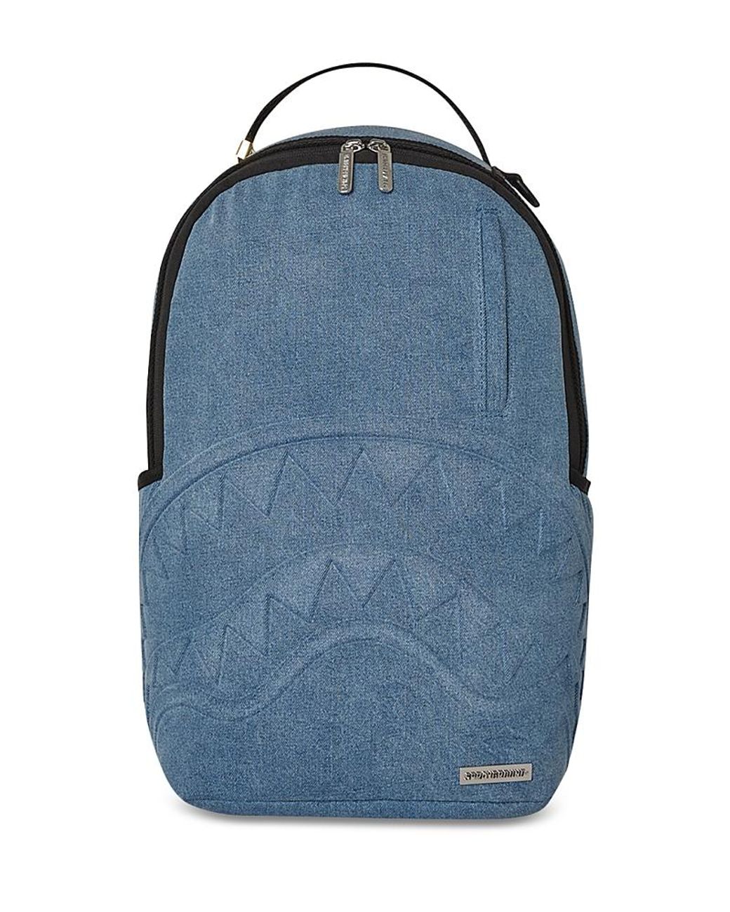 Sprayground Shark Smash Denim Dlxs Embossed Backpack in Blue for Men | Lyst